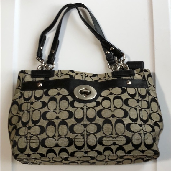 Coach | Bags | Coach Signature Print Shoulder Bag | Poshmark